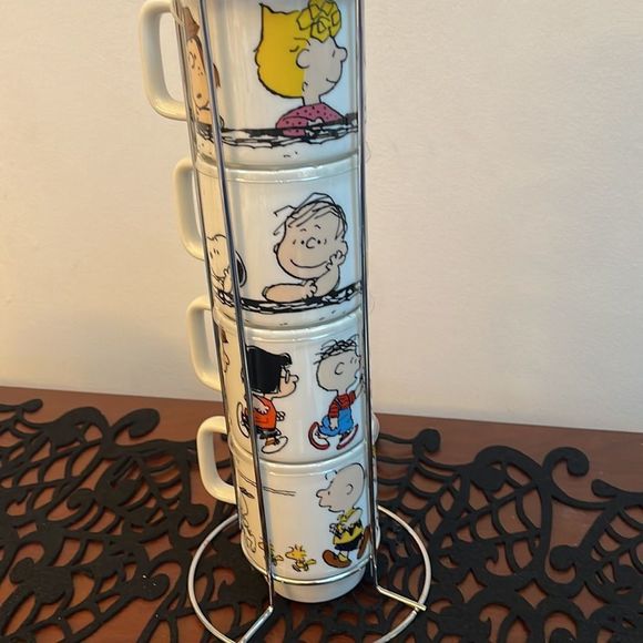 Peanuts | Dining | Peanuts Sunday Afternoonstacking Mugs Snoopy Set Offor Ceramic Mug Classic ...